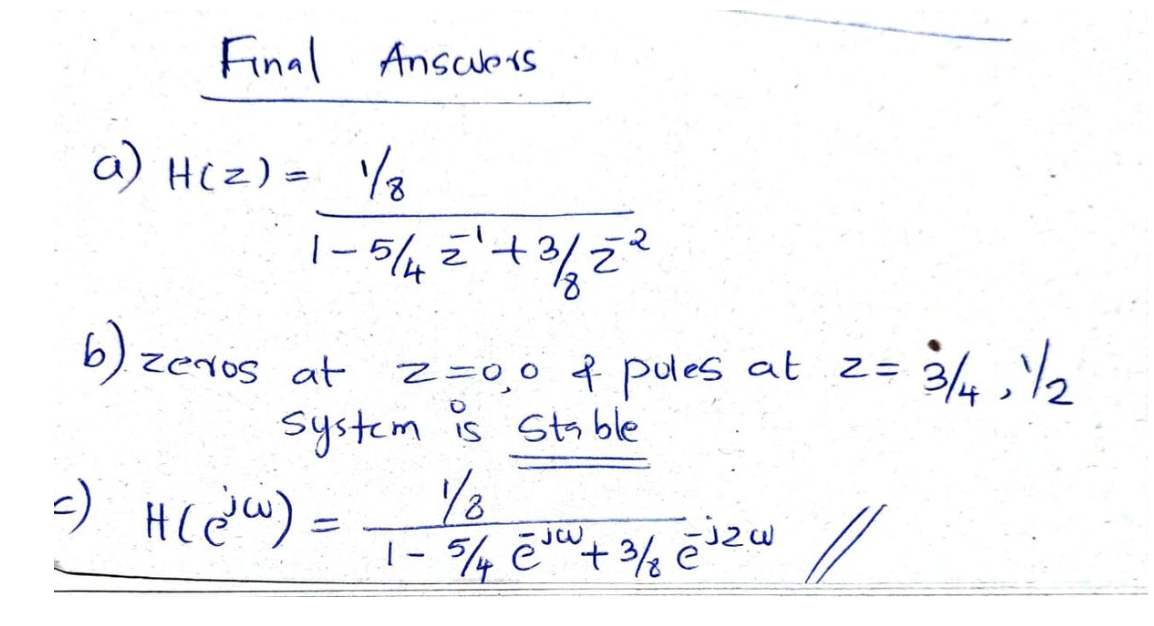 Solved Consider the following causal difference equation, | Chegg.com