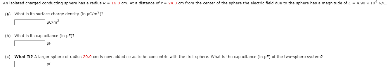 Solved An isolated charged conducting sphere has a radius R | Chegg.com