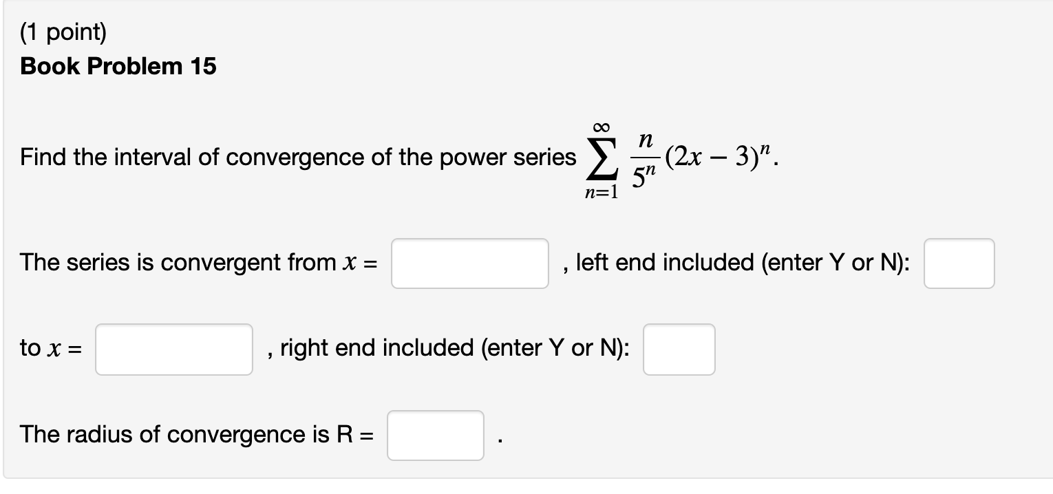 Solved (1 point) Book Problem 15 п -(2х — 3)". Find the | Chegg.com