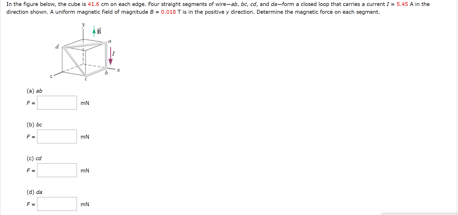 Solved In the figure below, the cube is 41.6 cm on each | Chegg.com