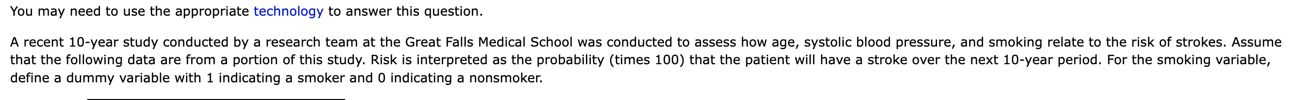 Solved define a dummy variable with 1 indicating a smoker | Chegg.com
