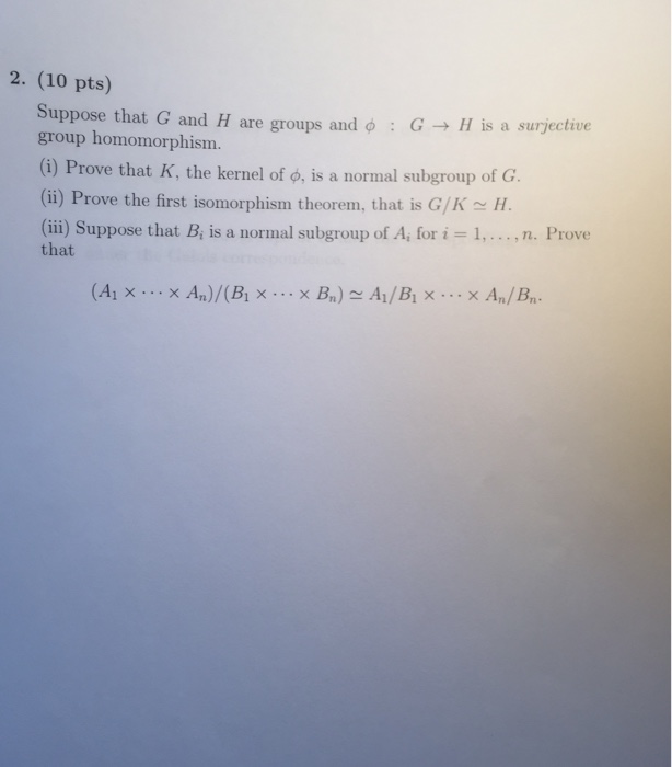 Solved Suppose that G and H are groups and phi: G rightarrow | Chegg.com
