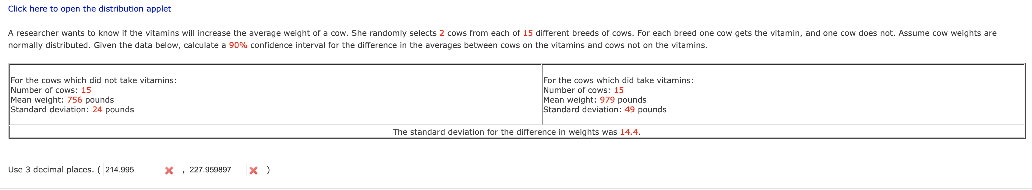 Solved Click here to open the distribution applet A | Chegg.com
