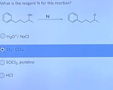 Solved What is the reagent N for this reaction? N H90/Naci | Chegg.com