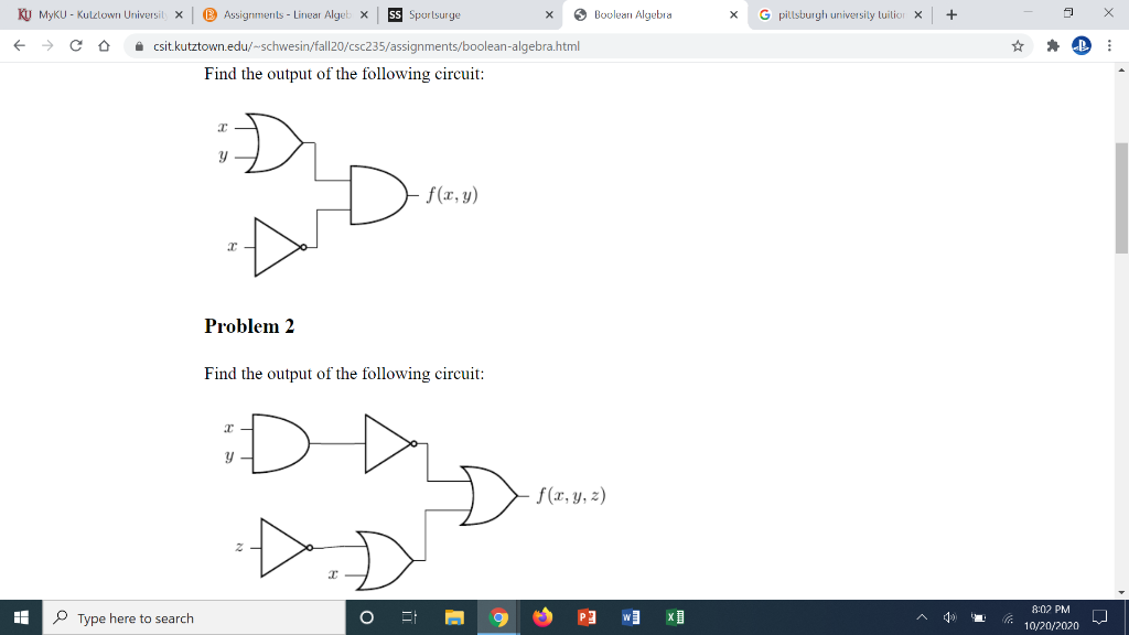 Solved KU MyKU - Kultown Universil x Assignments - Linear | Chegg.com