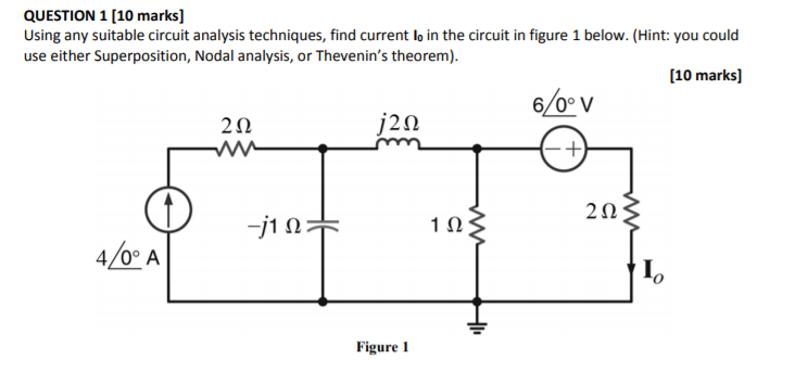 Solved Using any suitable circuit analysis techniques, find | Chegg.com