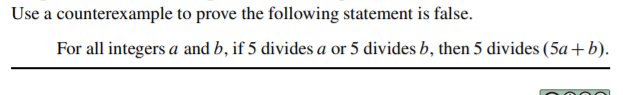 Solved Use a counterexample to prove the following statement | Chegg.com
