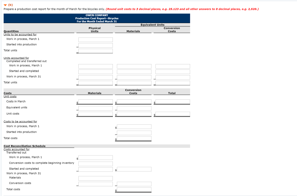 Solved Problem 17-7A (Part Level Submission) Owen Company | Chegg.com