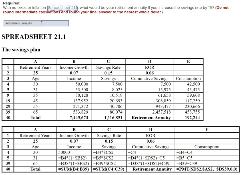 Solved Required:With no taxes or inflation [Spreadsheet | Chegg.com