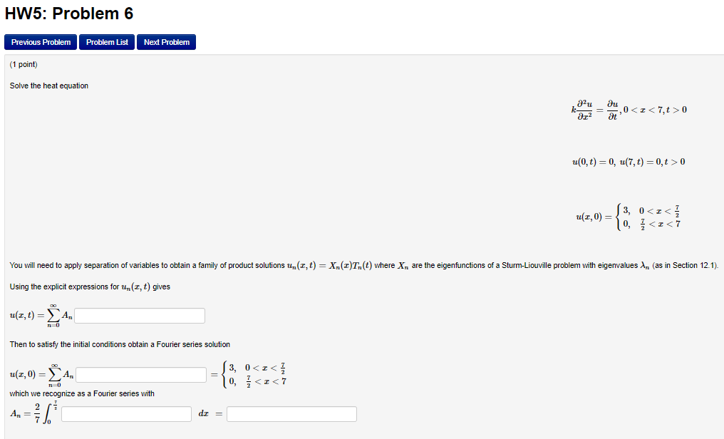 Solved HW5: Problem 6 Previous Problem Problem List Next | Chegg.com