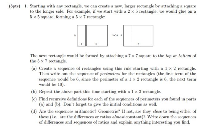 Solved (8pts) 1. Starting with any rectangle, we can create | Chegg.com