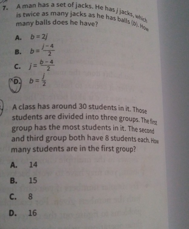 Solved 7. s. He has j jacks, which as he has balls (b). How | Chegg.com