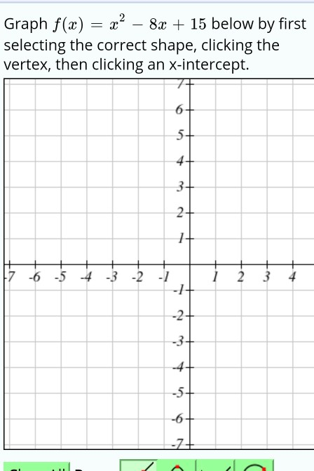 Solved Graph f(x)-x-8x 15 below by first selecting the | Chegg.com