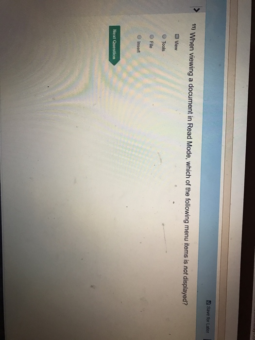 Solved 1) When viewing a document in Read Mode, which of the | Chegg.com