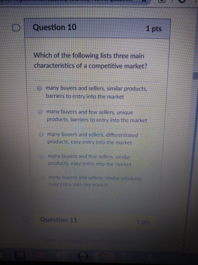 Solved D Question 10 1 Pts Which Of The Following Lists 