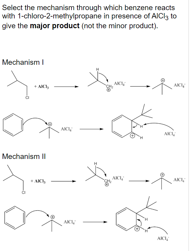 Solved Select the mechanism through which benzene reacts | Chegg.com