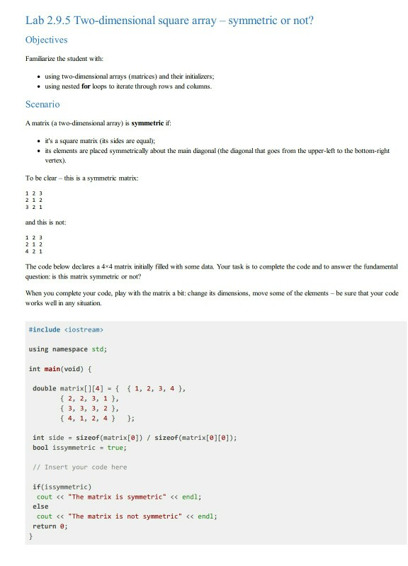 Solved Lab 2.9.1 Simple vector manipulations Objectives | Chegg.com