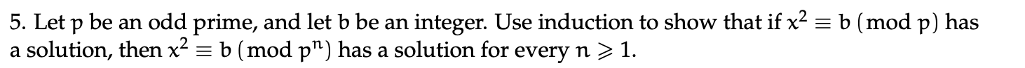 Solved 5. Let p be an odd prime, and let b be an integer. | Chegg.com