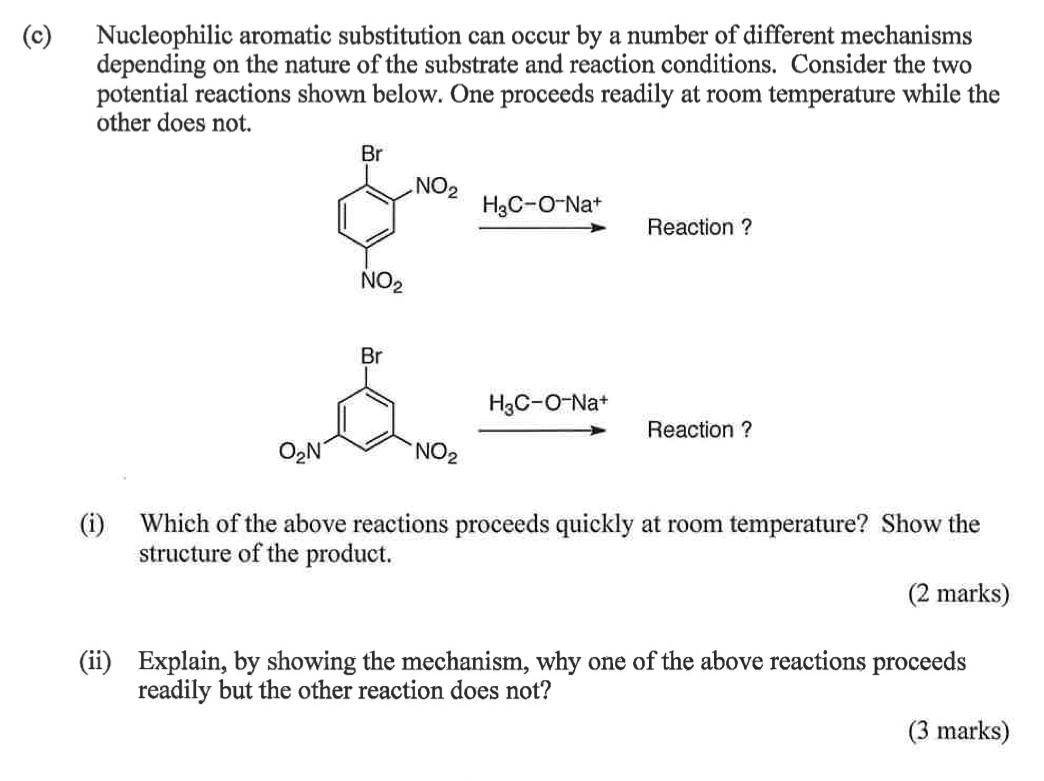 Solved Nucleophilic aromatic substitution can occur by a | Chegg.com