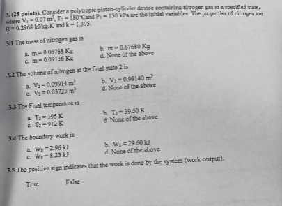 Solved 3. (25 poìnts). Consider a poly tropic | Chegg.com