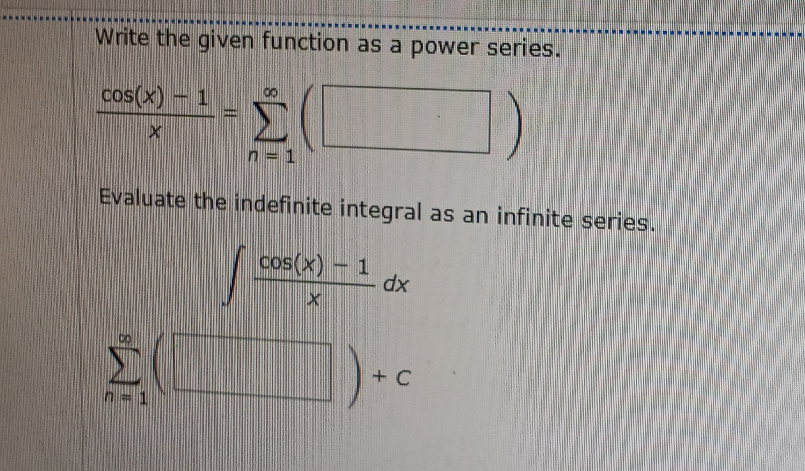 Solved Write the given function as a power series. | Chegg.com