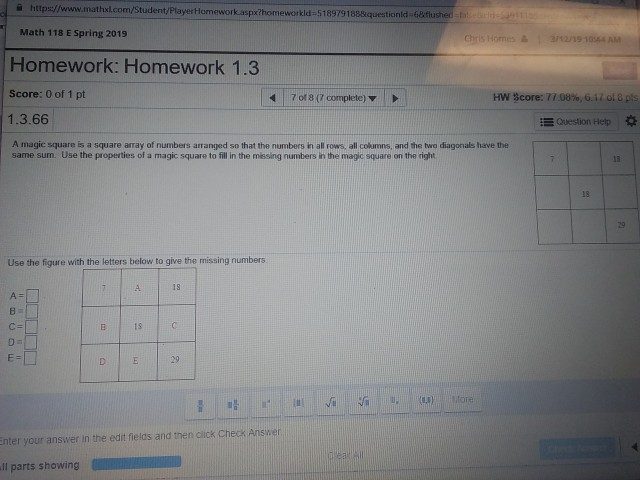 Solved İİ https://www.mathx.com/Student/PlayerHomeworkaspx | Chegg.com