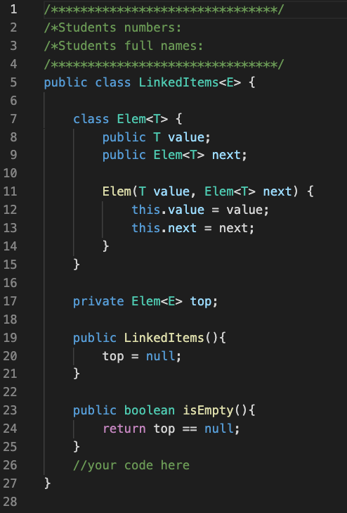 Solved In this question, you will implement a Linked List of | Chegg.com