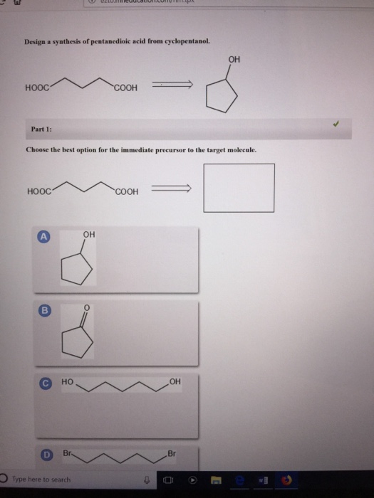Solved Design a synthesis of pentanedioic acid from | Chegg.com