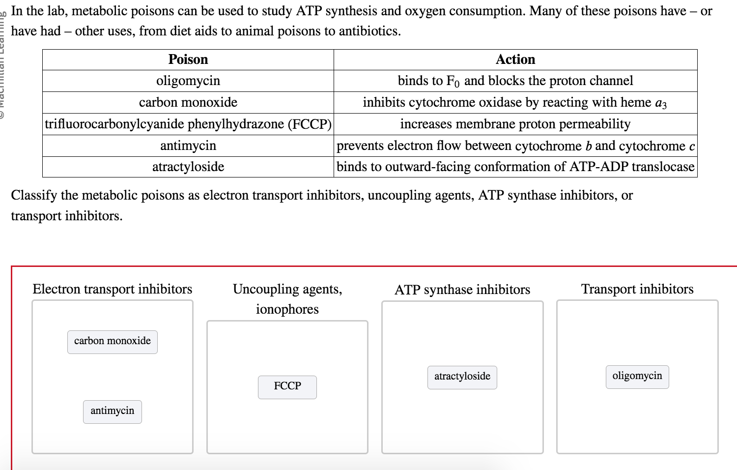 Solved In the lab, metabolic poisons can be used to study | Chegg.com