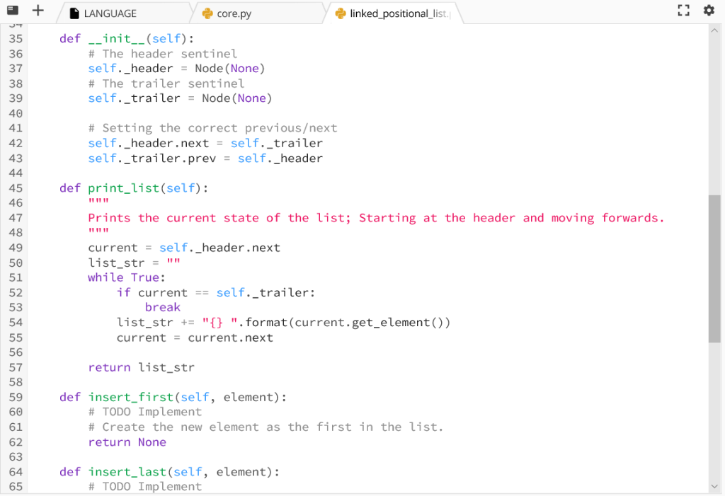 Solved Implement a Linked Positional List. The linked | Chegg.com