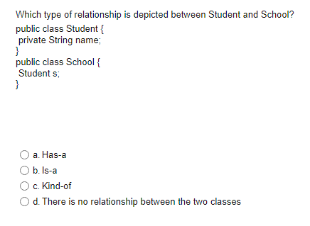 Solved Which type of relationship is depicted between | Chegg.com