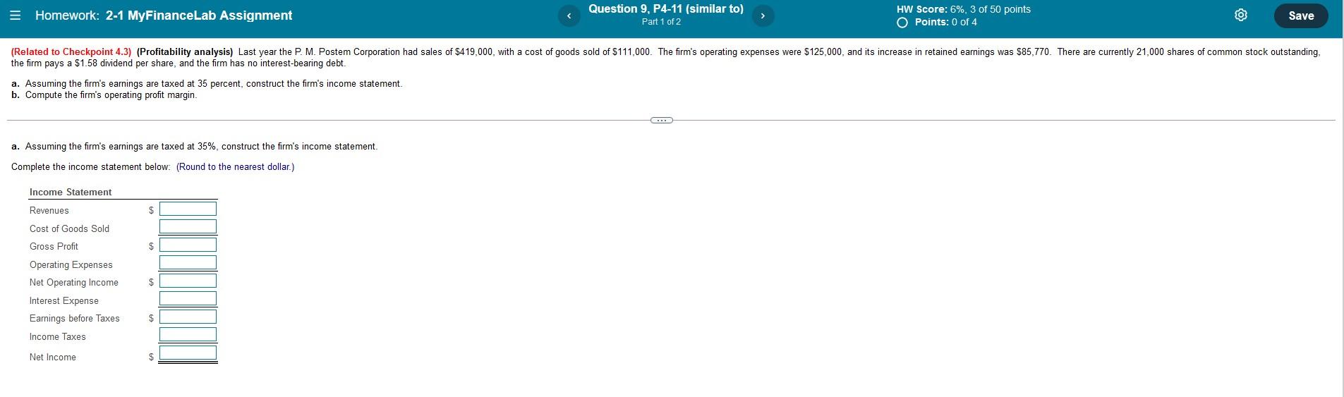 Solved Homework: 2-1 MyFinanceLab Assignment Question 9, | Chegg.com