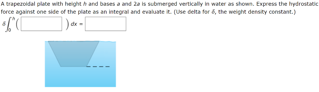 Solved A trapezoidal plate with height h and bases a and 2a | Chegg.com