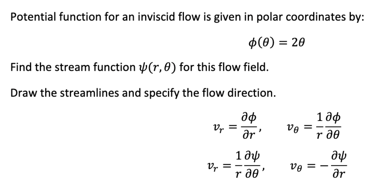 Solved Potential function for an inviscid flow is given in | Chegg.com