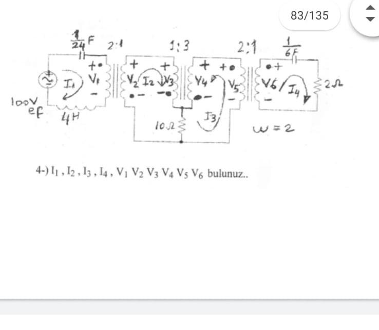 Solved Determine I1, I2, I3, I4 and V1, V2, V3, V4, V5, V6. | Chegg.com