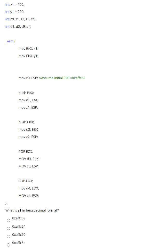 Solved Signed short int i =Oxf8. What is the decimal number | Chegg.com