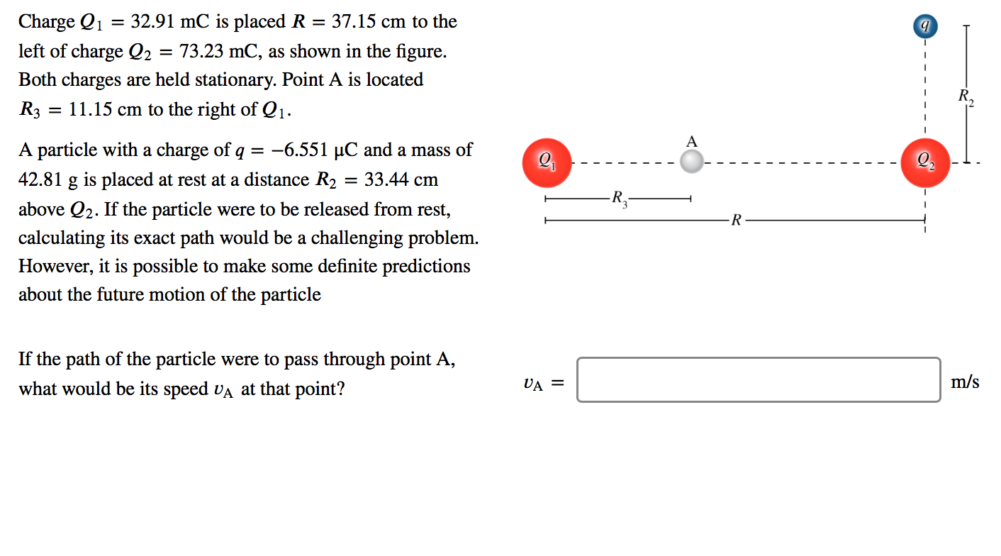 Solved Charge Q1 = 32.91 mC is placed R = 37.15 cm to the | Chegg.com