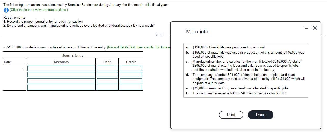 Solved The following transactions were incurred by Stoncius | Chegg.com
