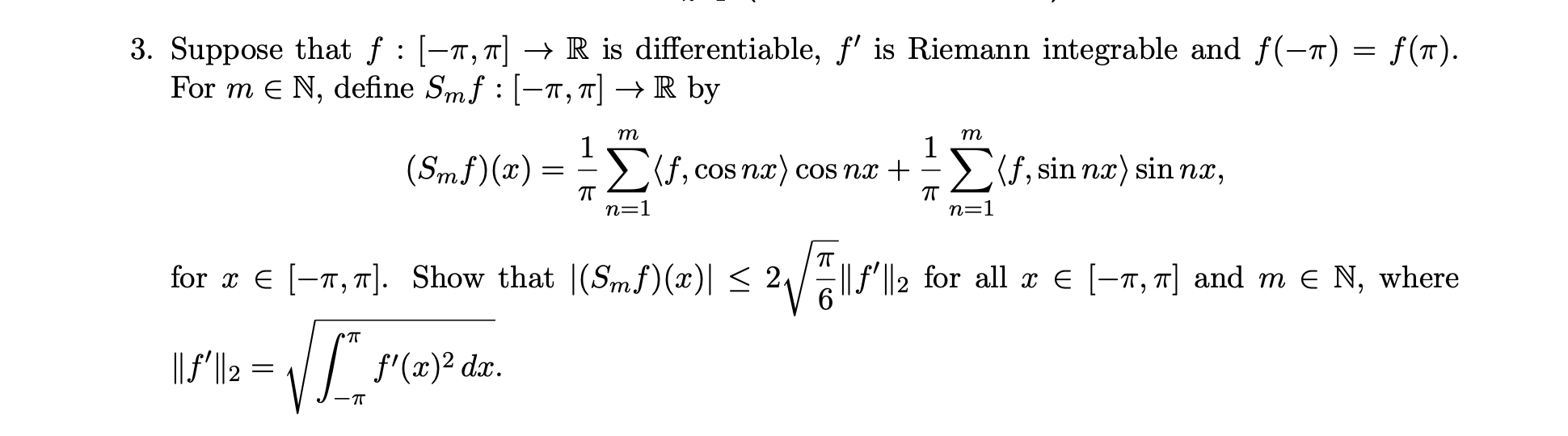 3. Suppose that f:(-1,1] → R is differentiable, f' is | Chegg.com