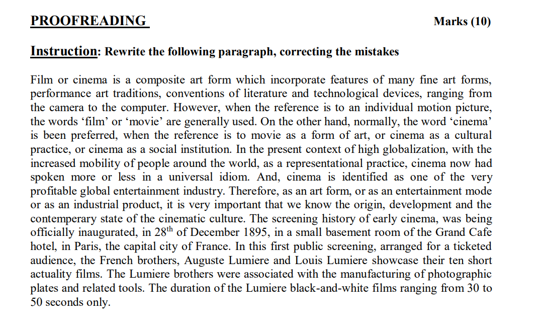Solved Instruction: Rewrite the following paragraph, | Chegg.com