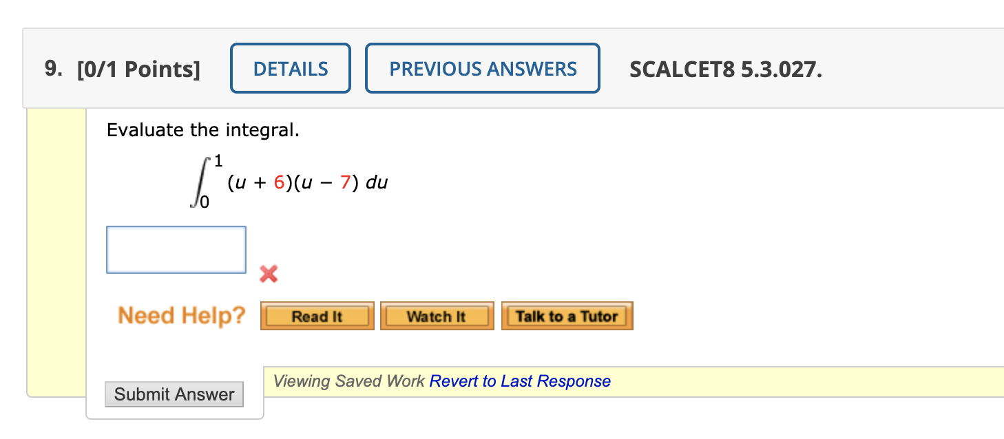 Solved 9. [0/1 Points] DETAILS PREVIOUS ANSWERS SCALCET8 | Chegg.com