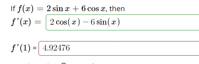Solved If f(x)=2sinx+6cosx, ﻿then | Chegg.com