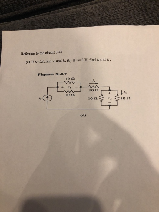 Solved Referring to the circuit 3.47 (a) If i-SA, find vi | Chegg.com