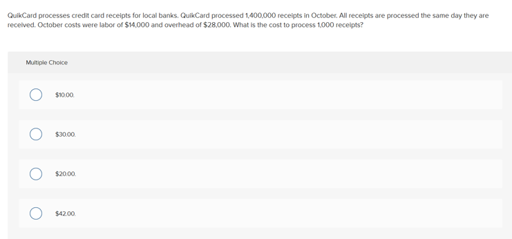 Solved QuikCard processes credit card receipts for local | Chegg.com