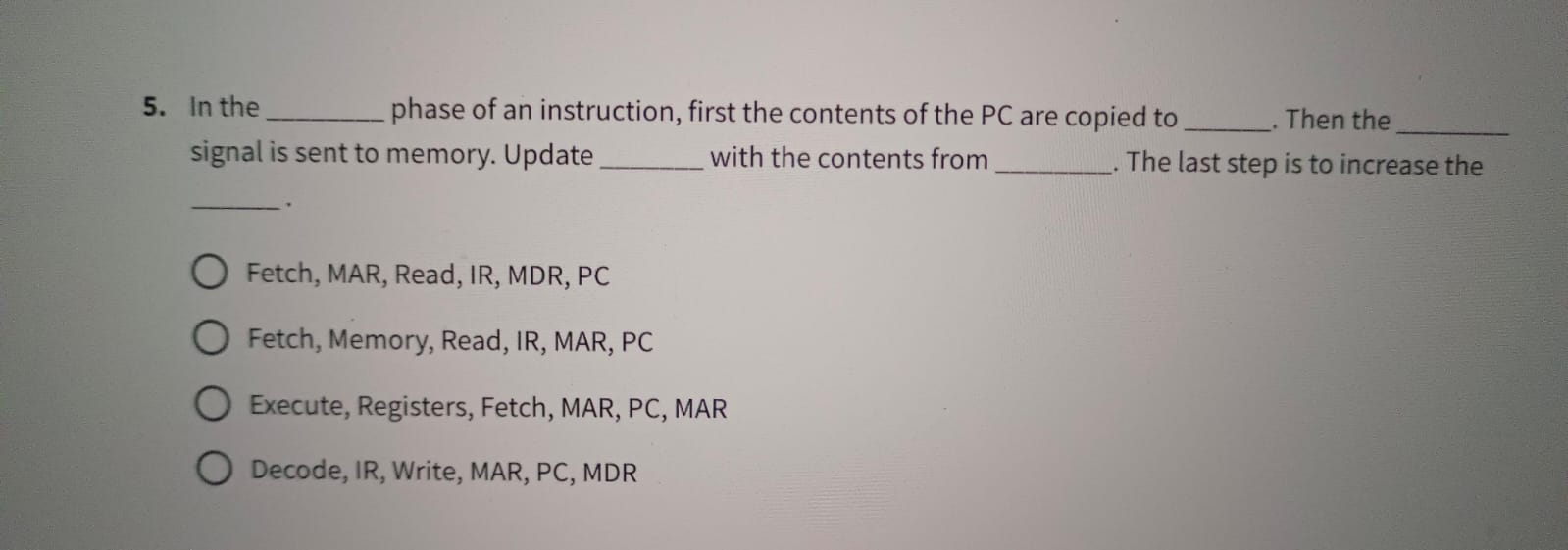 Solved In thephase of an instruction, first the contents of | Chegg.com