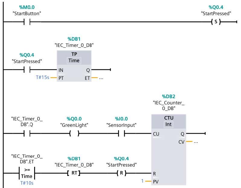 Using the schematic of the ladder logic from the | Chegg.com