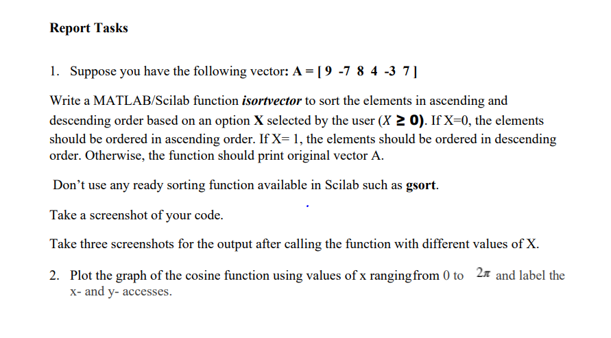 Solved Report Tasks 1. Suppose you have the following | Chegg.com