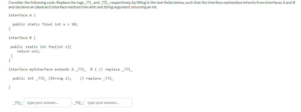Solved Consider the following code. Replace the tags_??1_ | Chegg.com