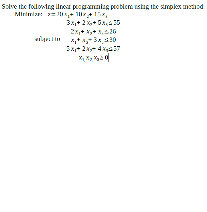 Solved Solve the following linear programming problem using | Chegg.com