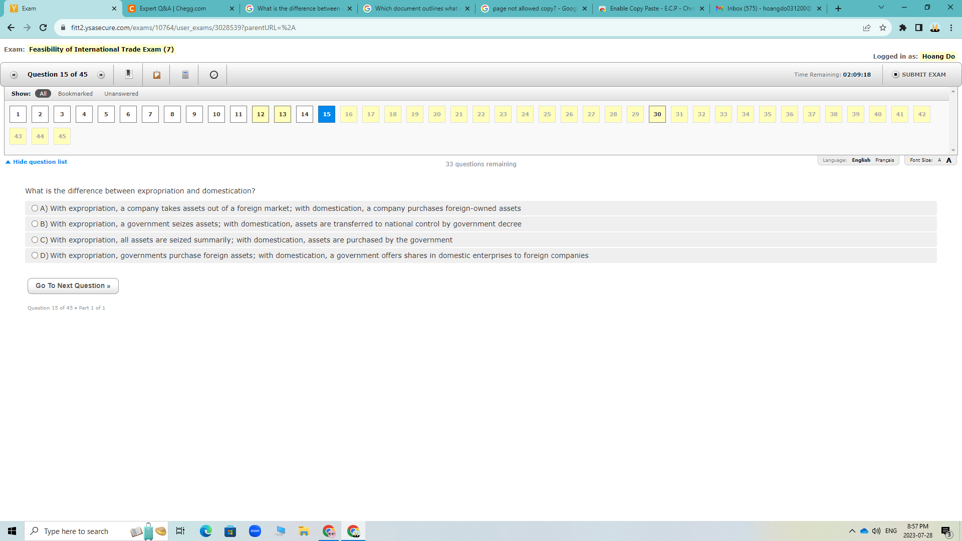 Solved Y Exam C Expert Q\&A / Chegg.com What is the | Chegg.com